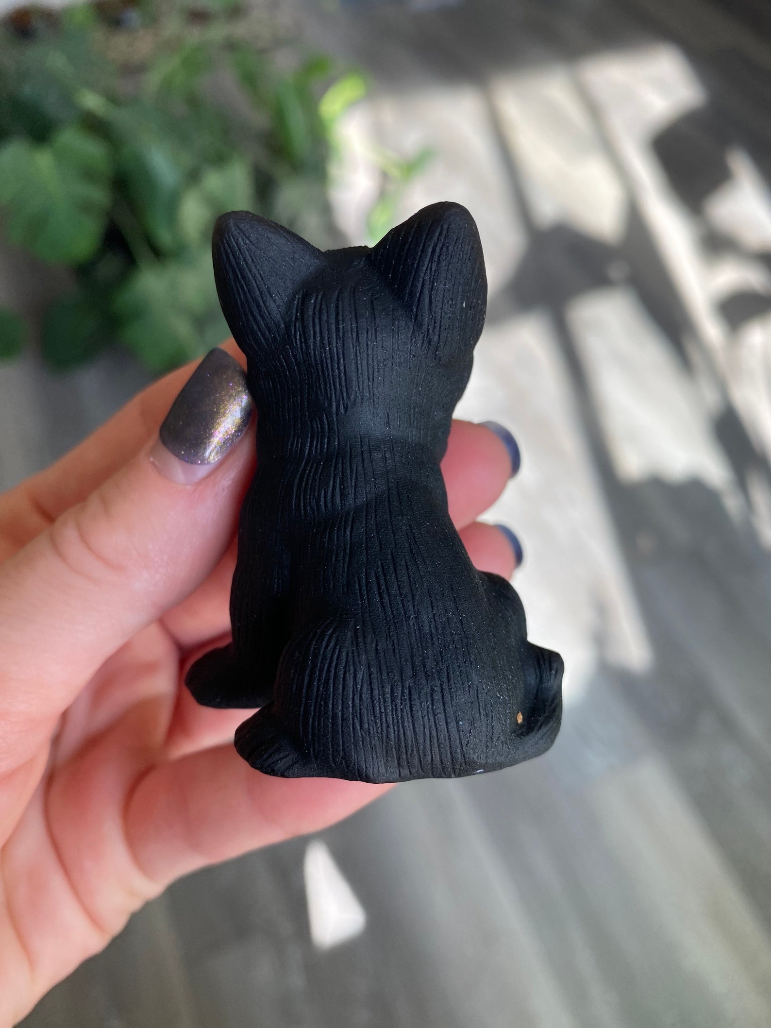 Black Obsidian Dog | Crystal Corgi or Shepherd | Crystal Metaphysical ...