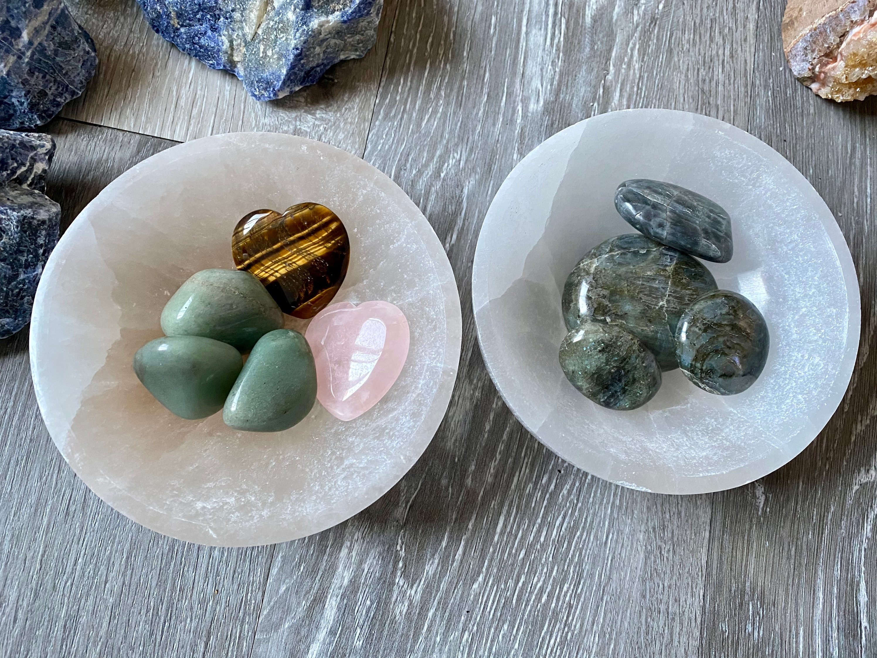 Selenite Charging Bowl Smooth Polished Crystal Selenite Bowl | Etsy