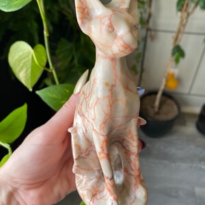 1.2lb Red Vein Jasper Sphinx Cat Crystal | Natural Stone Polished and ...
