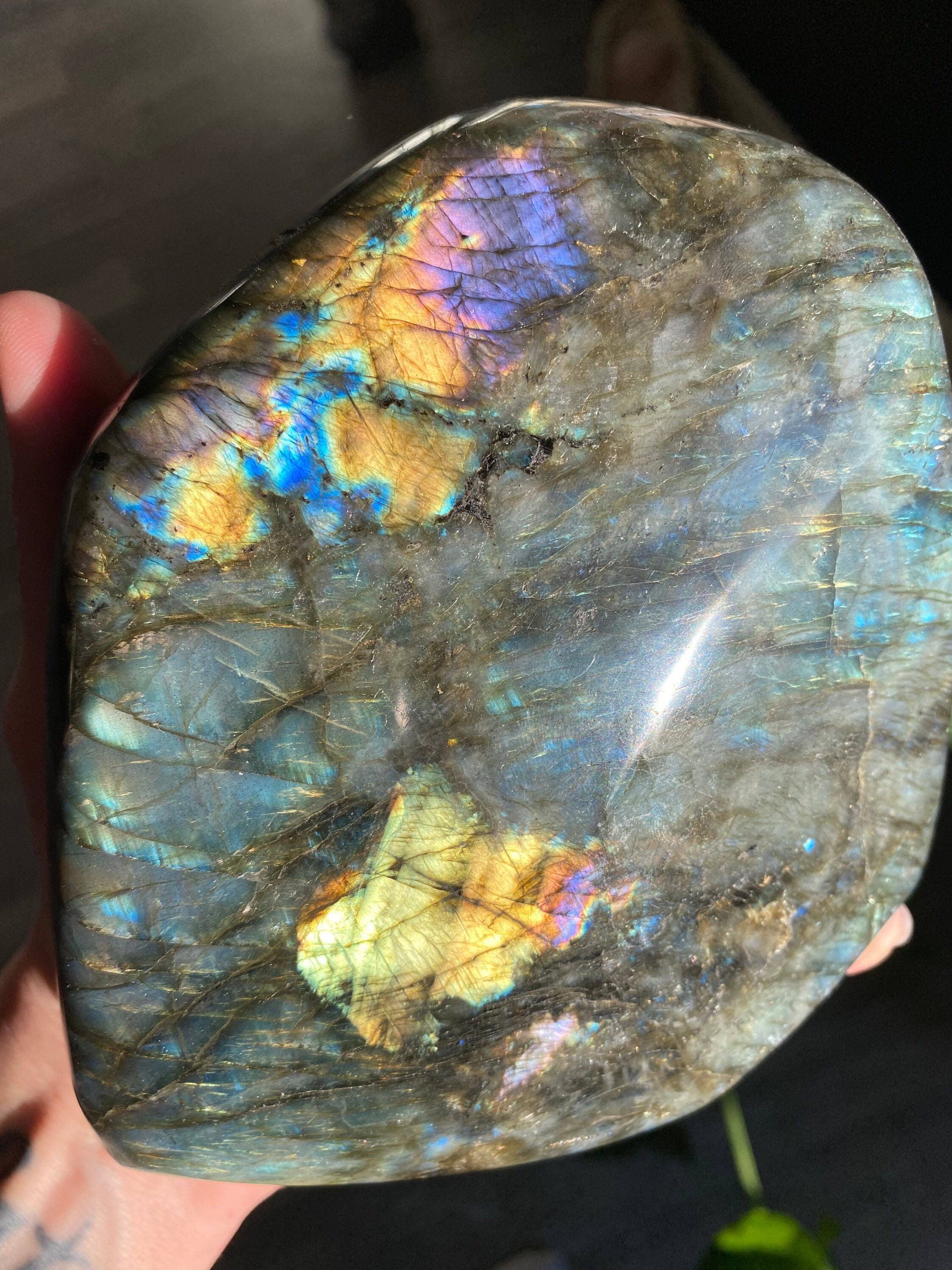 2.9lbs Labradorite Polished Free Form Smooth Large Stone | Etsy