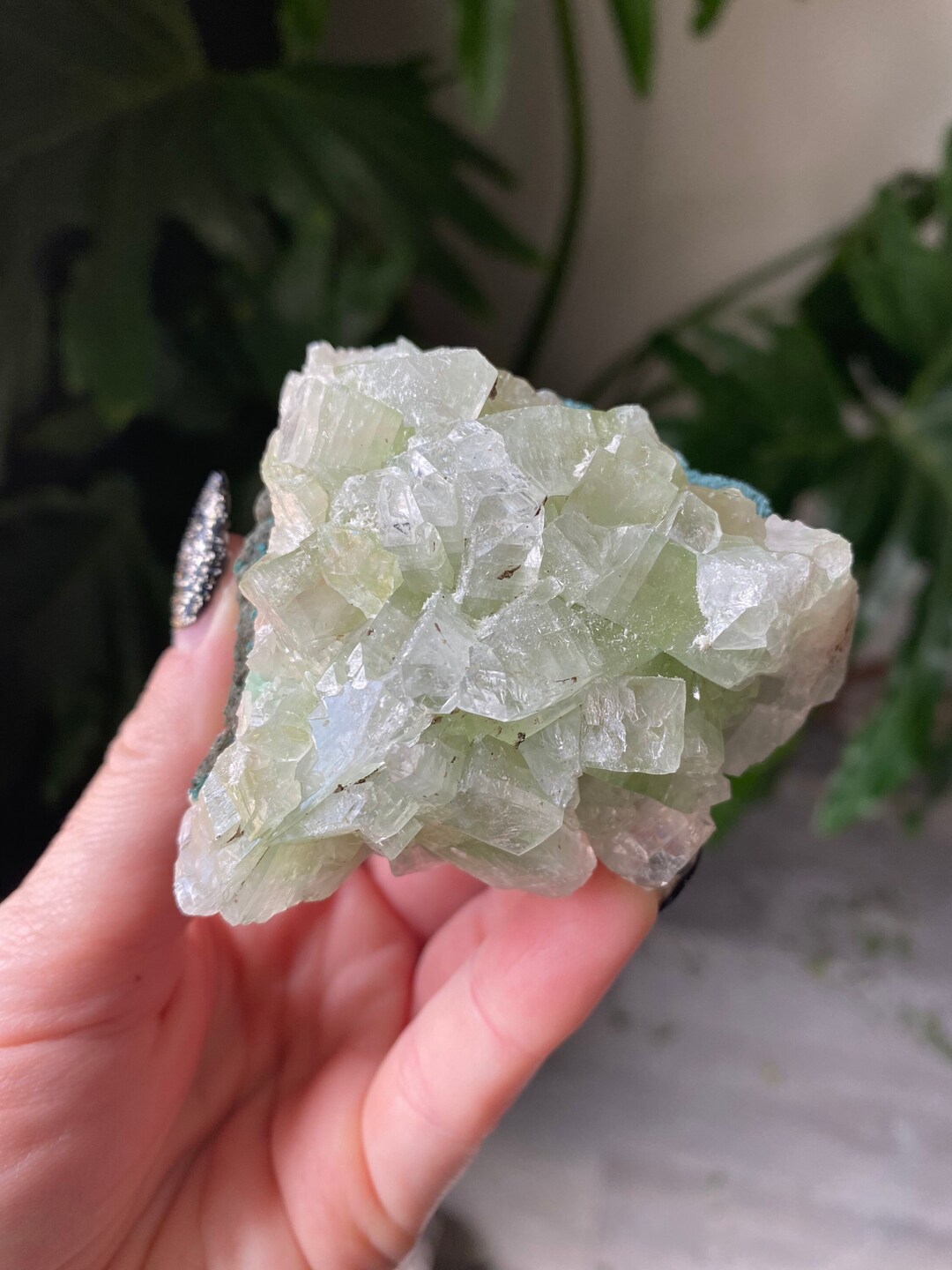 Green Apophyllite Crystal Cluster Natural Raw Rough Stone From India ...