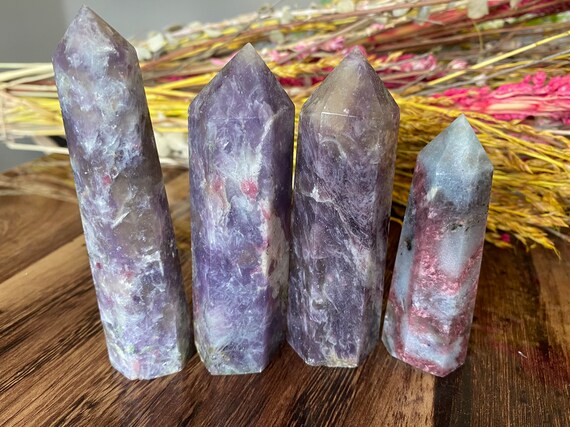 Unicorn Stone Crystal Tower Point Generator Lepidolite - Etsy