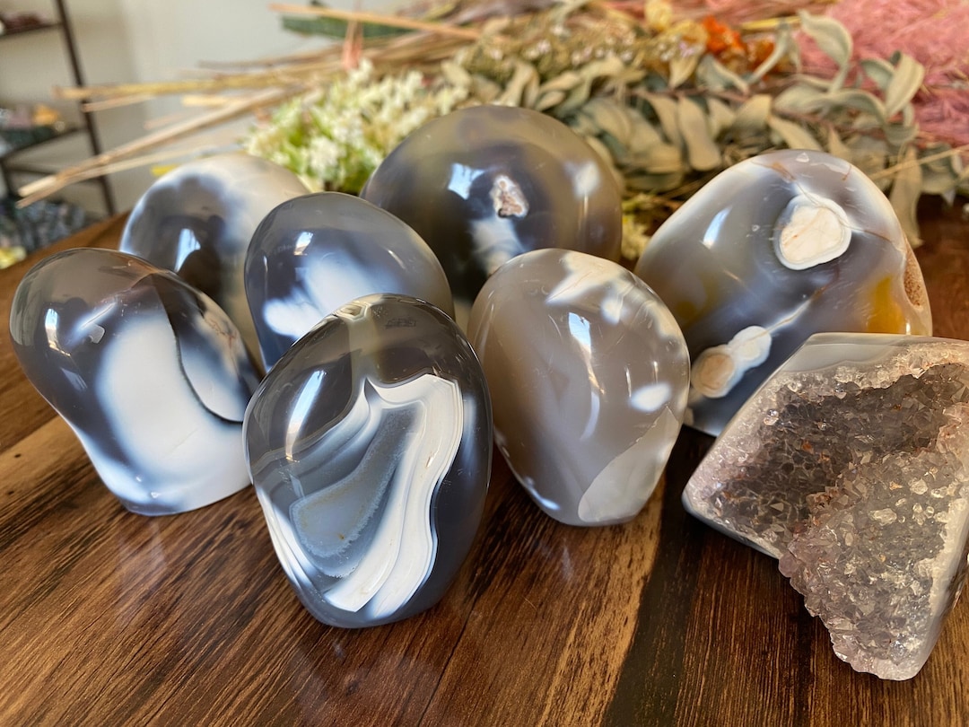 Orca Agate Free Form Crystal | Polished Free Standing Natural Stone ...