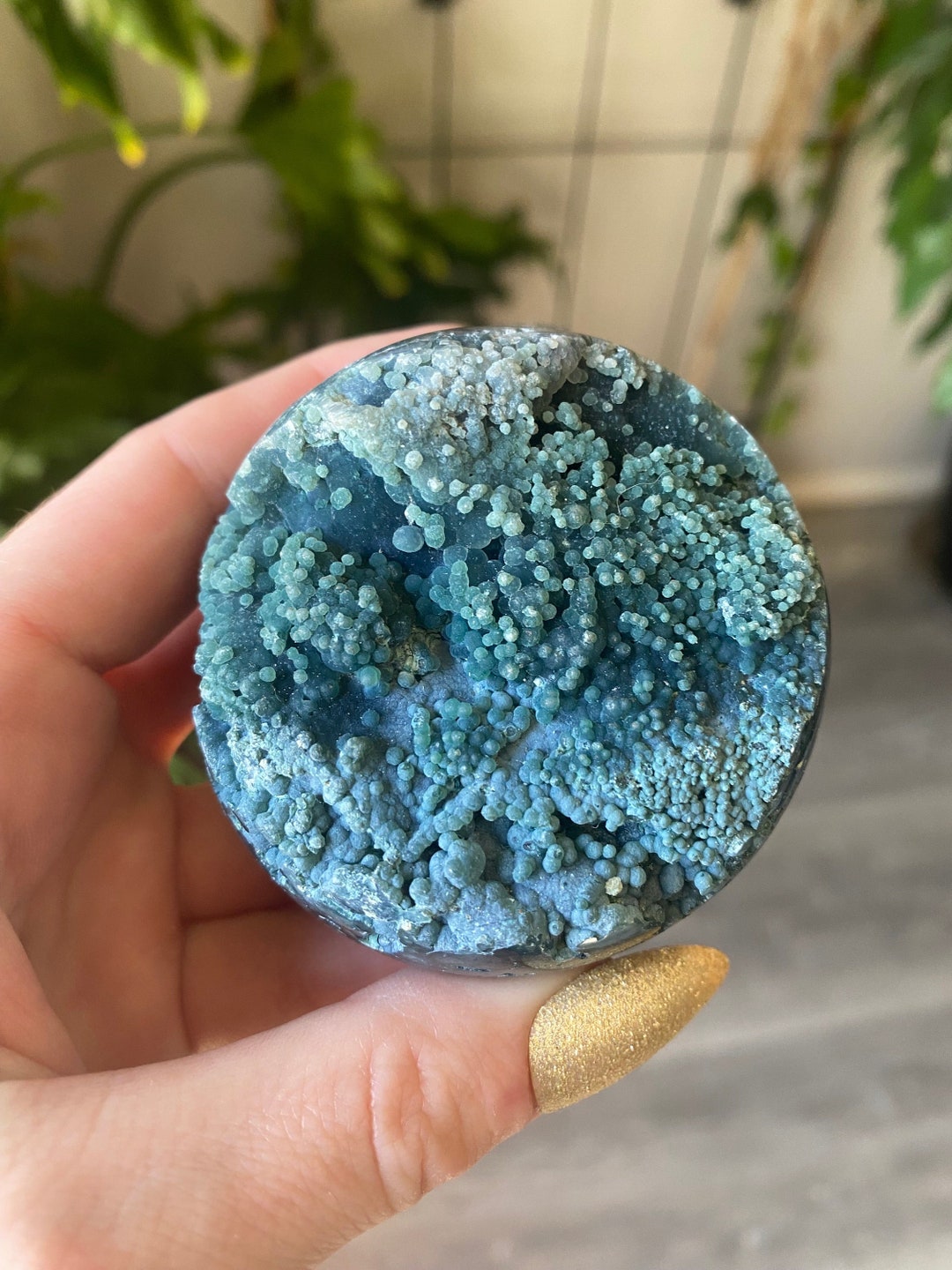 Grape Agate Sphere Crystal Natural Stone Grape Chalcedony Half Raw ...