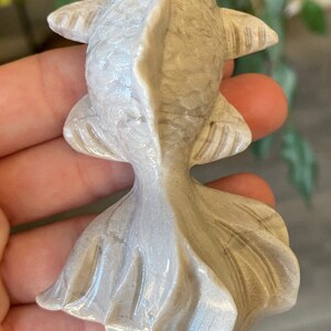 Tan Jade Koi Fish Crystal | Natural Stone Carved and Polished Fish ...