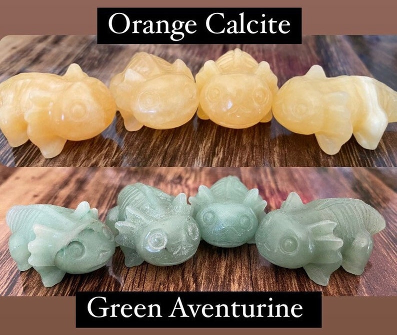 Crystal Axolotl Assorted Polished Carved Natural Stone - Etsy