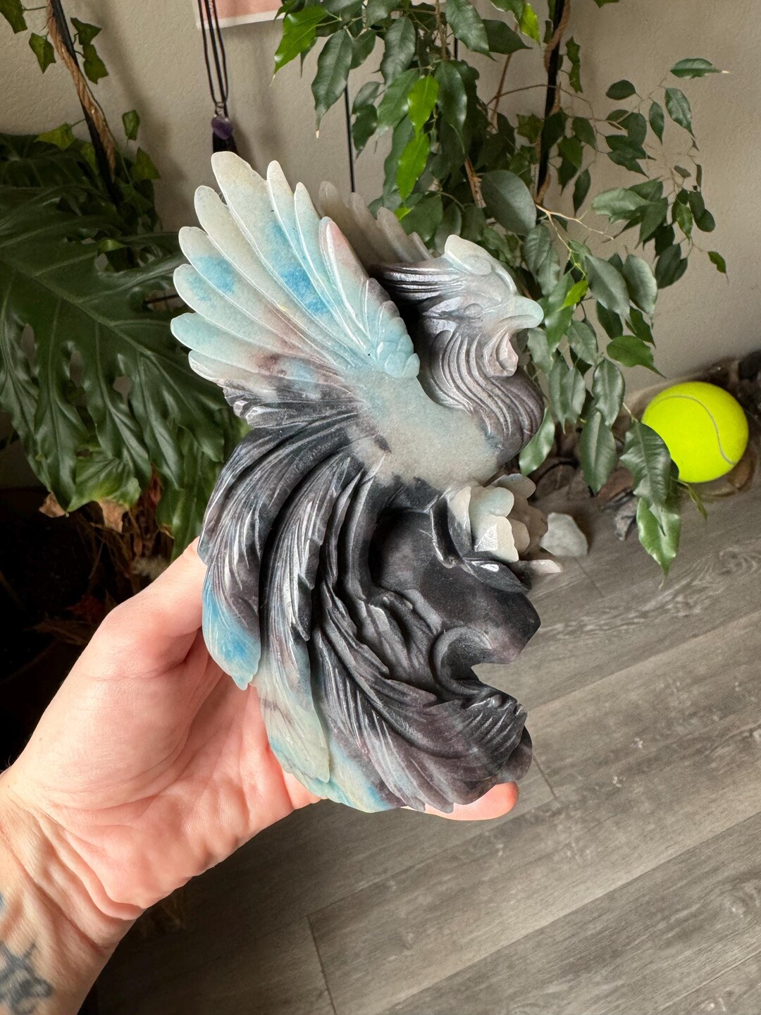 1.2lb Trolleite Phoenix Crystal Large Natural Stone Carved & Polished ...