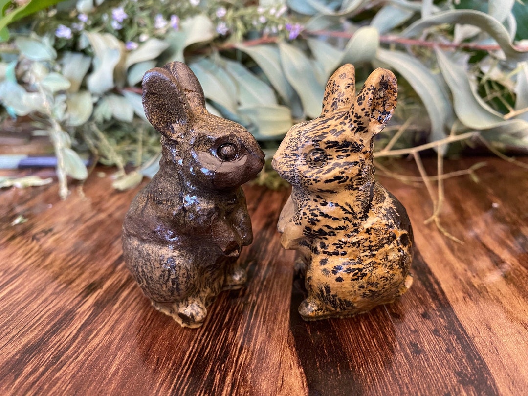 Picture Jasper Rabbit Crystal | Natural Carved and Polished Picture ...