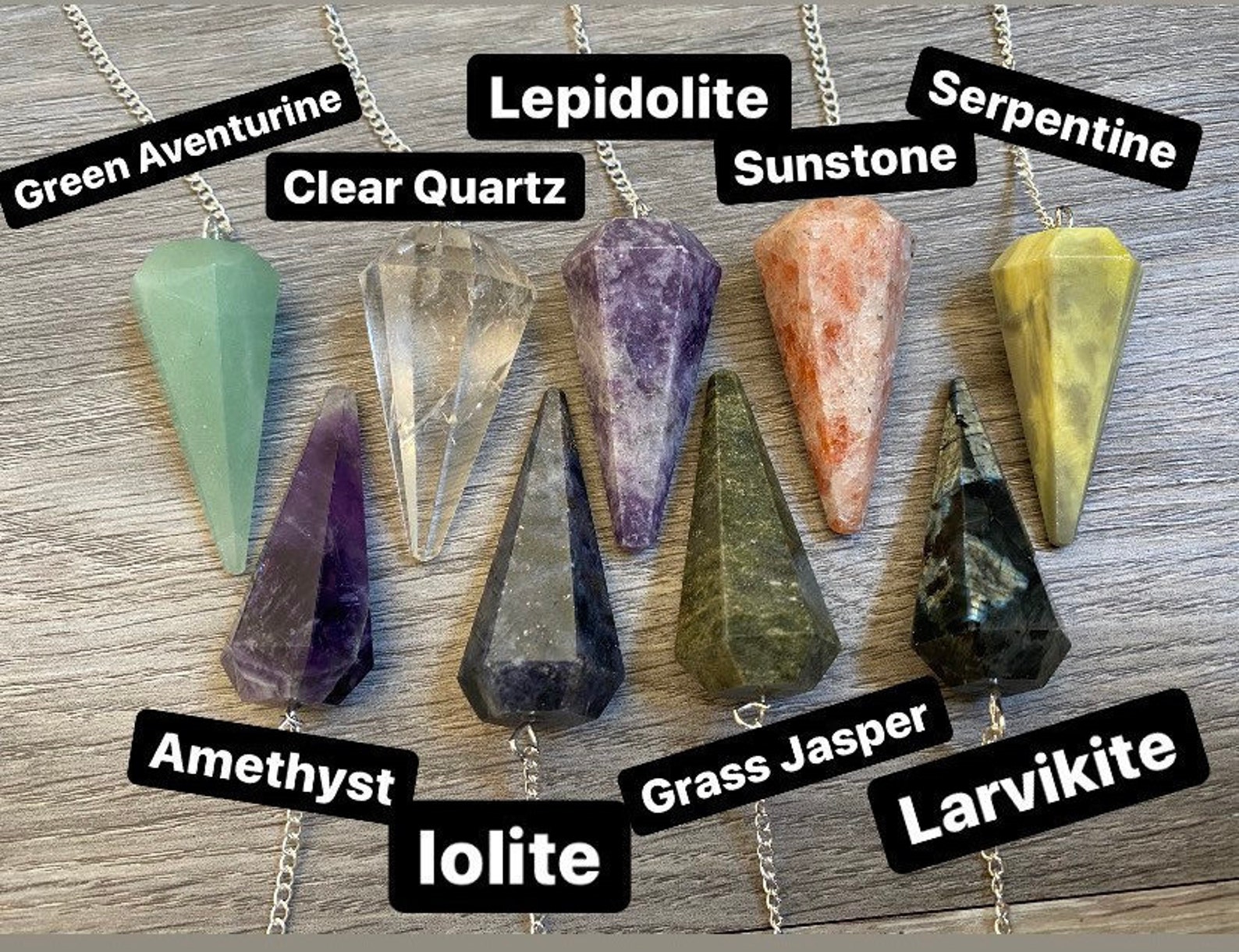 Crystal Pendulum Spiritual Healing Dowsing Tool Chakra - Etsy