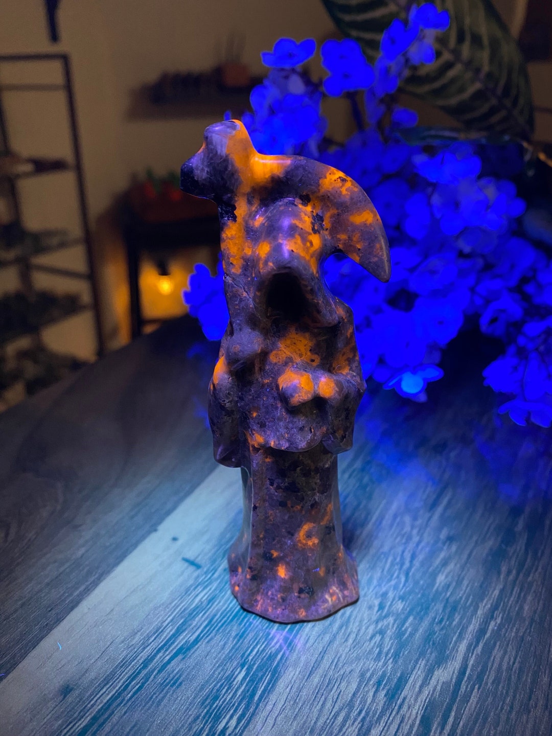Yooperlite Grim Reaper Crystal Natural Polished Carved Stone Spooky ...