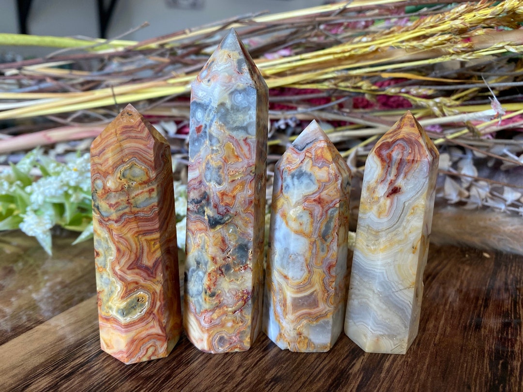 Crazy Lace Agate Towers Natural Agate Points Polished Choose Your Own ...