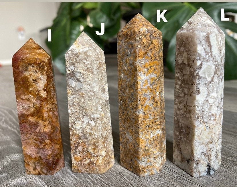 Snowflake Agate Tower Point Generator Natural Polished | Etsy