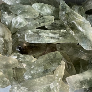 Prasiolite Crystal Root Raw Rough Natural | Green Amethyst ...