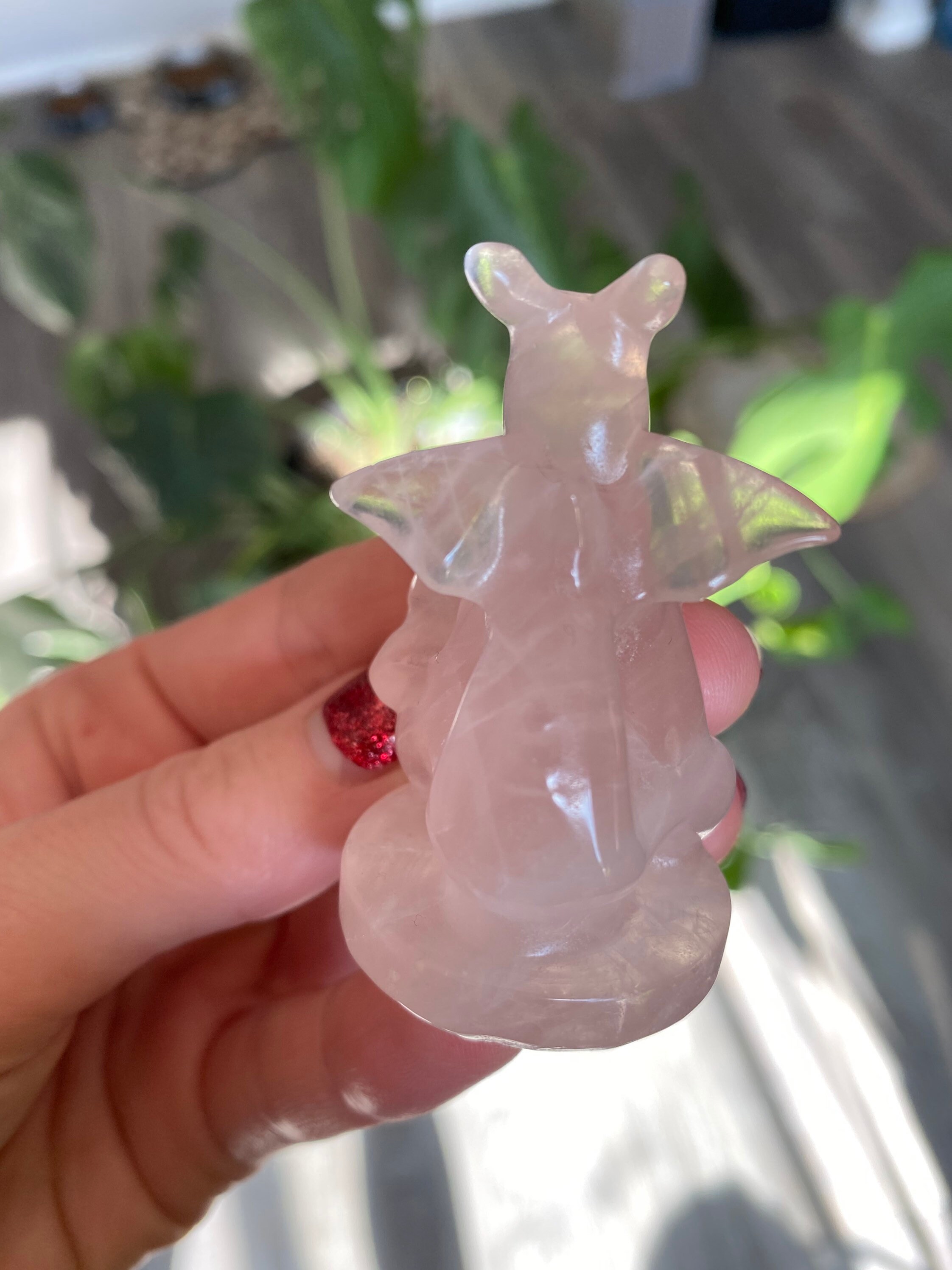 Rose Quartz Dragonite Crystal Natural Rose Quartz Stone - Etsy