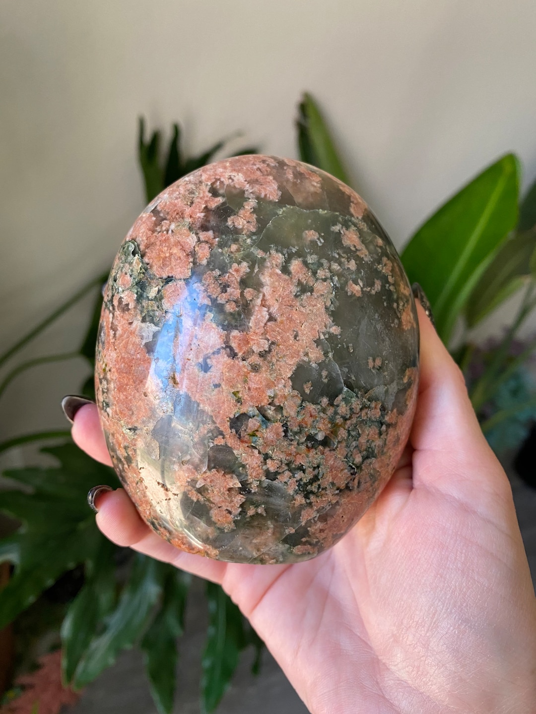 1.5lb Green Quartz & Feldspar Crystal Free Form | Natural Carved and ...