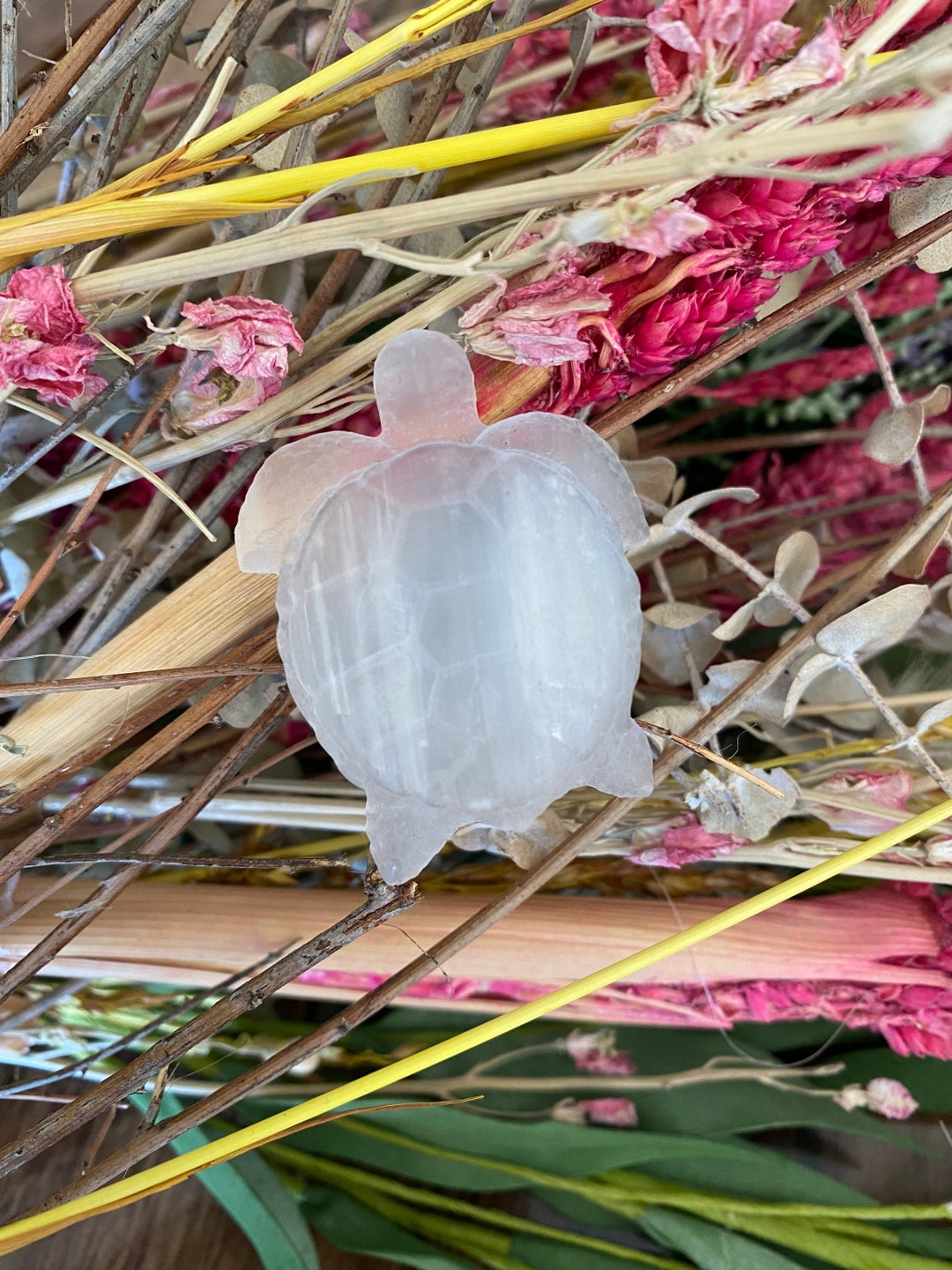 Selenite Turtle Crystal Small | Selenite Natural Stone Carved Tortoise ...