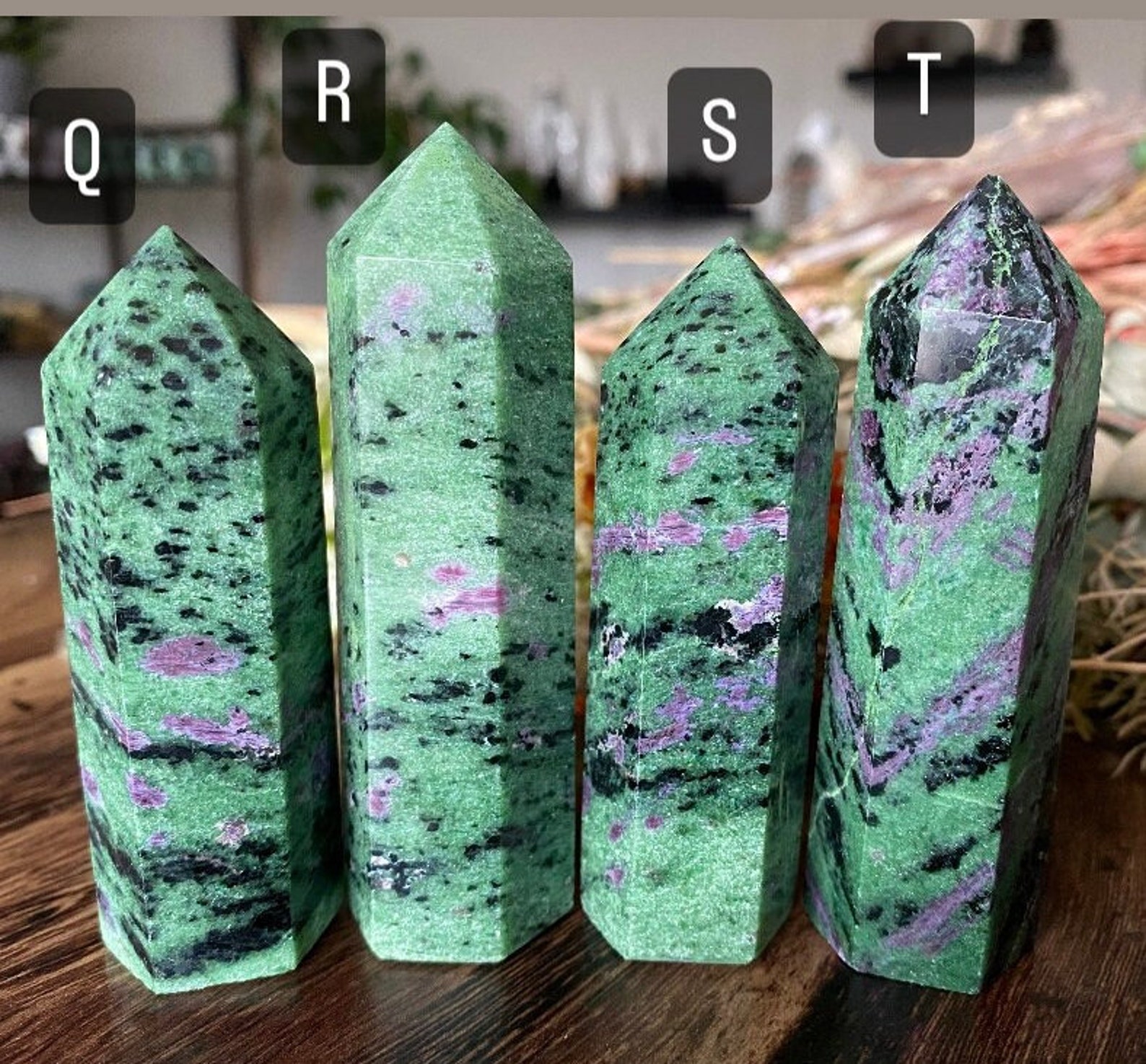 Ruby Zoisite Tower Point Natural Carved Polished | Anyolite Genorator ...