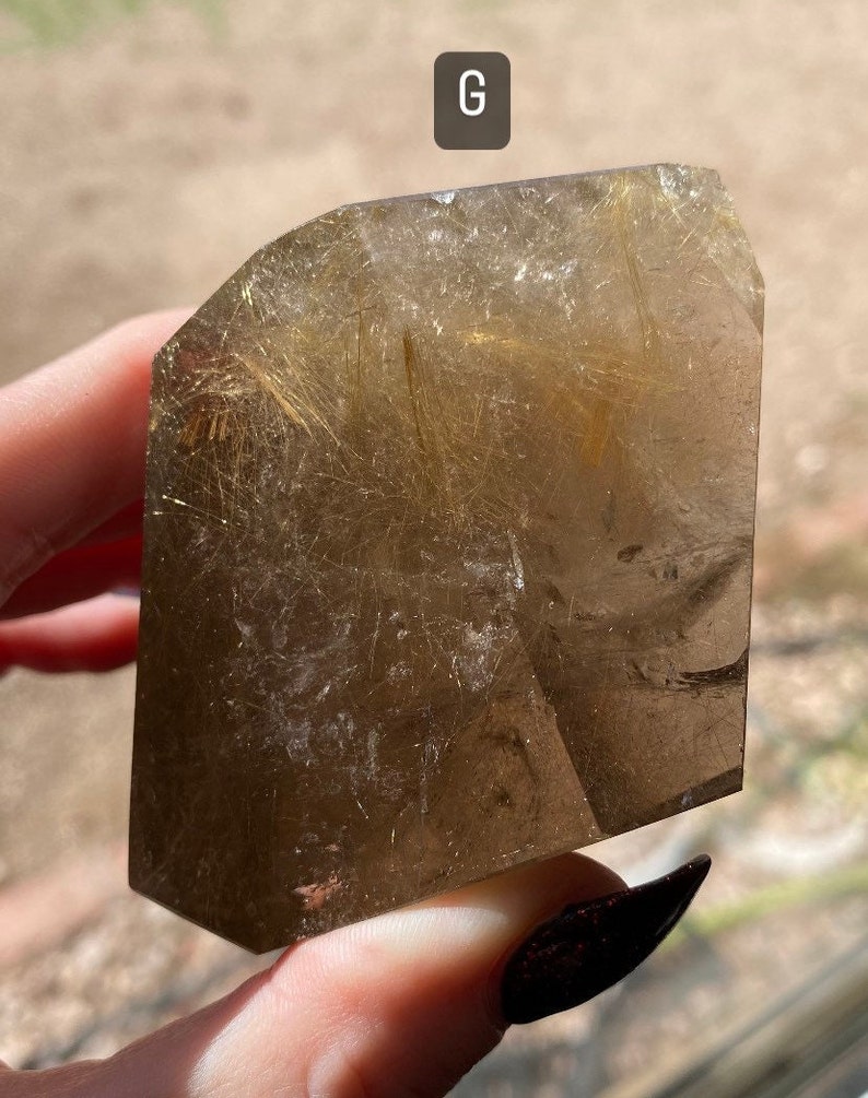 Cristal de quartz rutile poli | Quartz rutile doré | Guérison ...