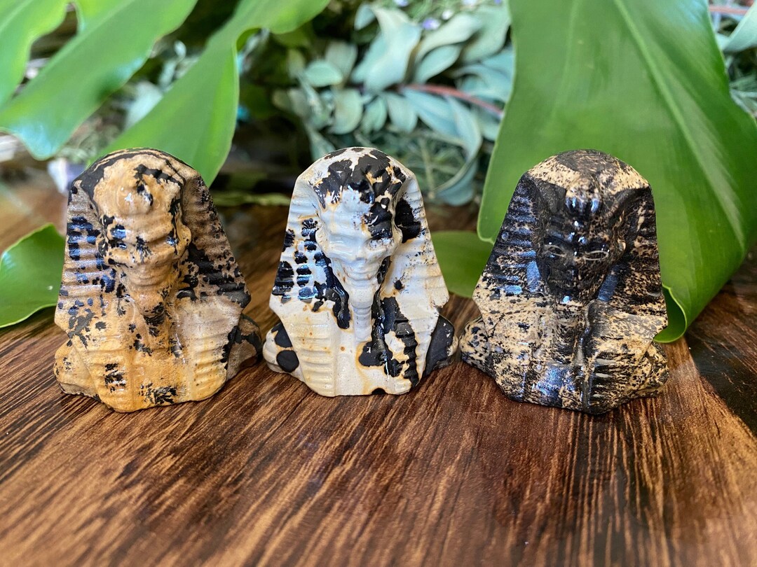 Picture Jasper Pharoah Skull Crystal Small | Natural Carved and ...