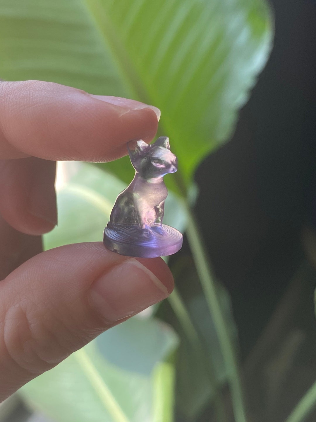 Rainbow Fluorite Sphinx Cat Mini Carved and Polished Natural Fluorite ...