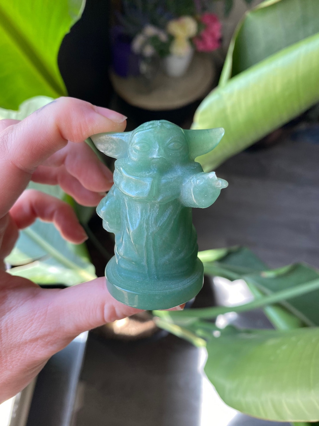 Green Aventurine Yoda Crystal | Carved Polished Natural Stone Star Wars ...