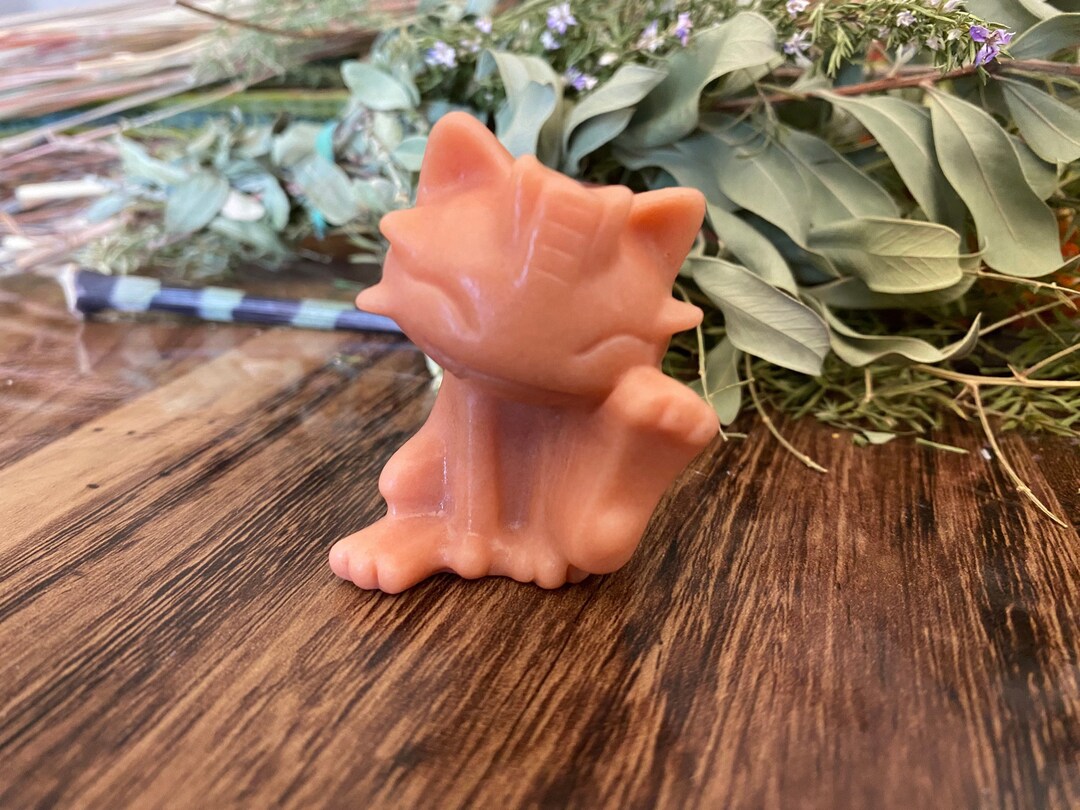 Orange Aventurine Meowth Crystal | Natural Carved and Polished Stone ...