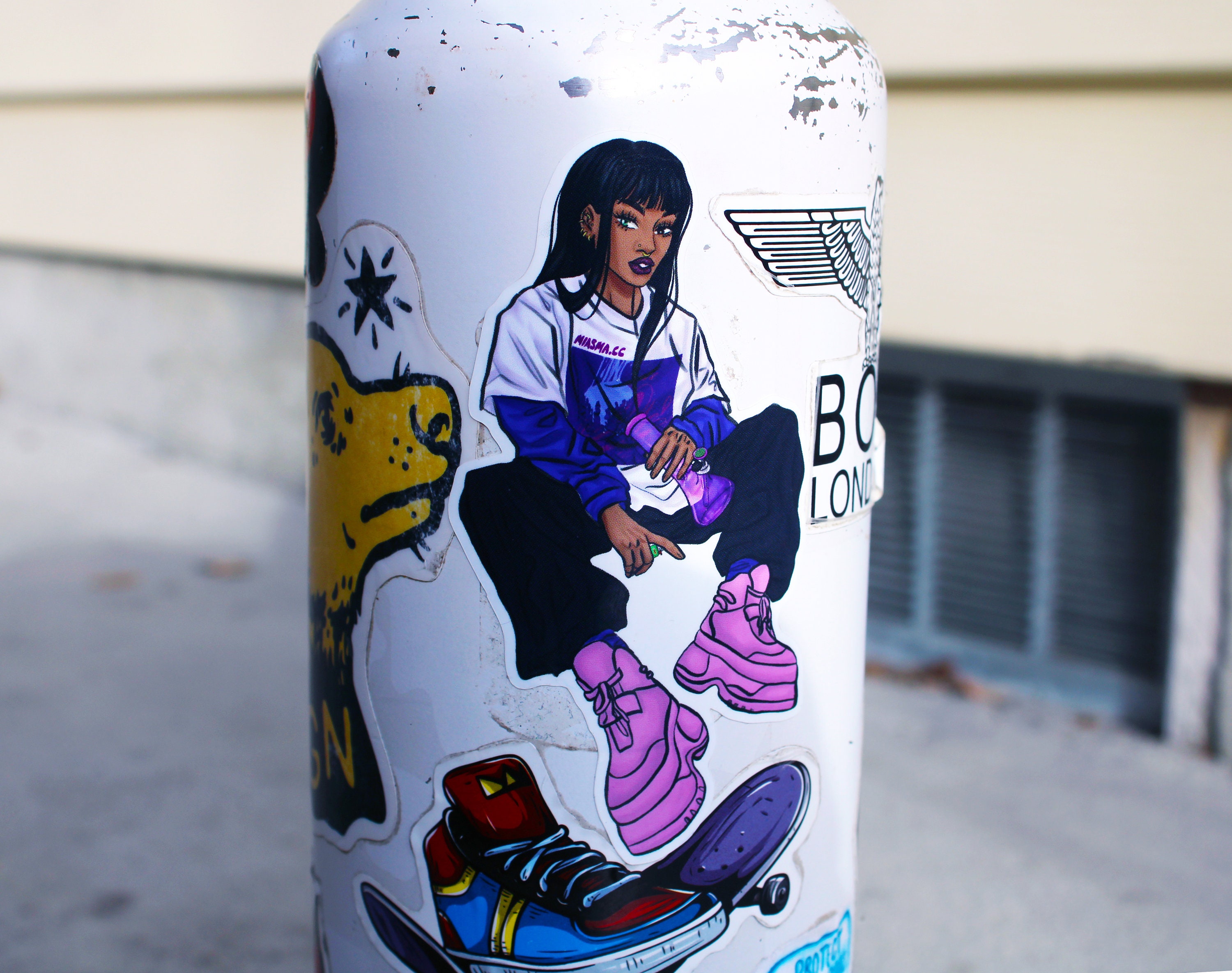 Street Style Stoner Illustrated Vinyl Sticker - Etsy