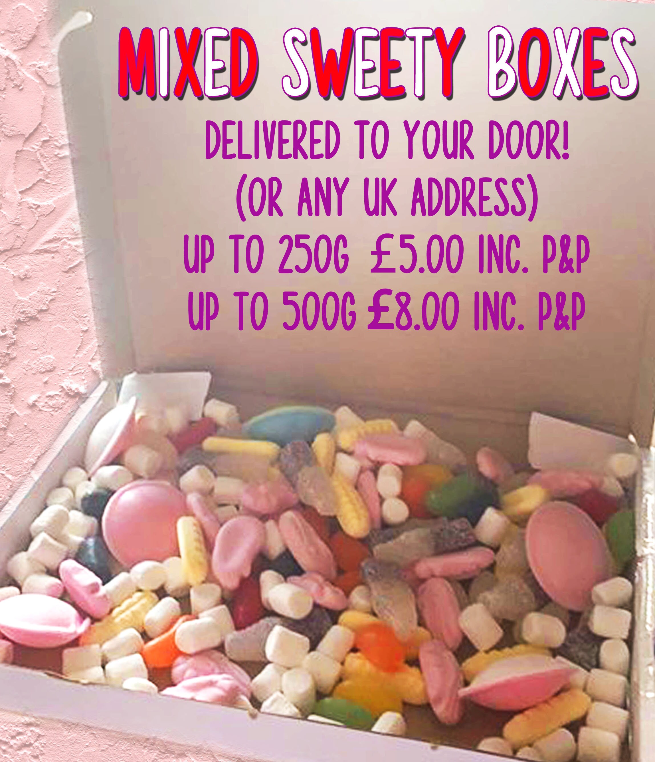 Mixed Sweety box 250g perfect Lockdown or Isolation Gift free | Etsy