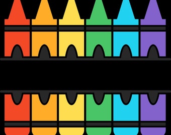 Crayon Box PNG File, Girly Back to School Sublimation File - Etsy