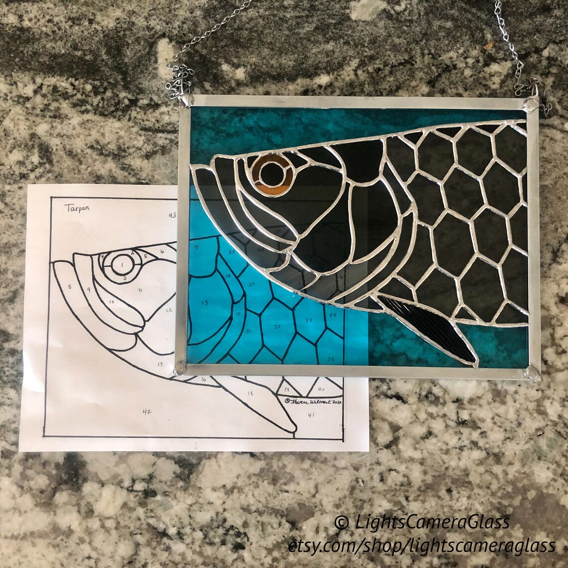 Tarpon Stained Glass Pattern-fish Stained Glass - Etsy