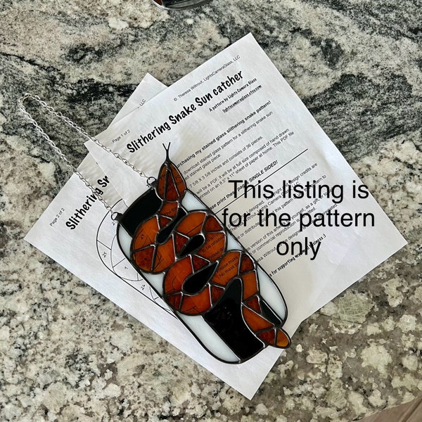 Snake Stained Glass Pattern - Etsy
