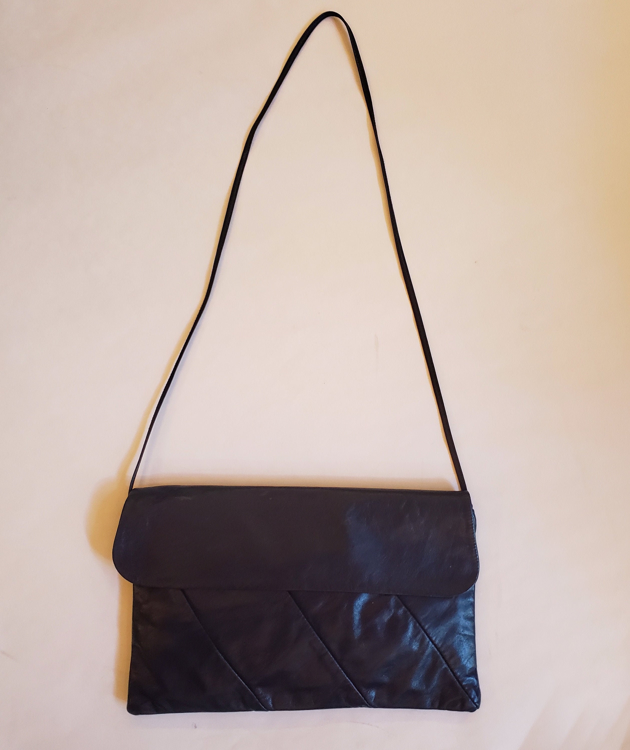 Vintage 1980s De Luigi by Luis Navy Leather Purse - Etsy