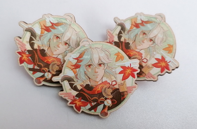 Genshin Impact Wooden Pins - Etsy