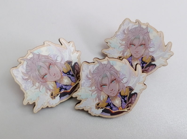 Genshin Impact Wooden Pins - Etsy