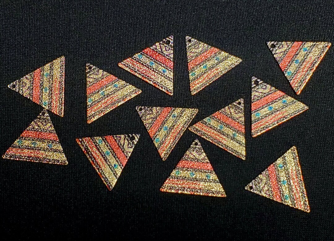 Aztec Gold Finish Triangle Pyramid Jewelry Pendant for Boho - Etsy