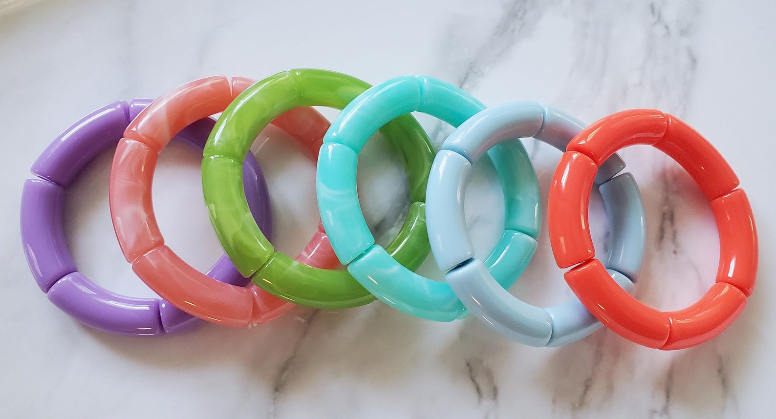 Summer Acrylic Stackable Bracelets Pool Swim Jewelry Tube - Etsy