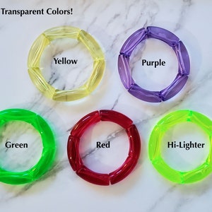 Summer Acrylic Stackable Bracelets | Pool Swim Vacation Jewelry | Tube ...