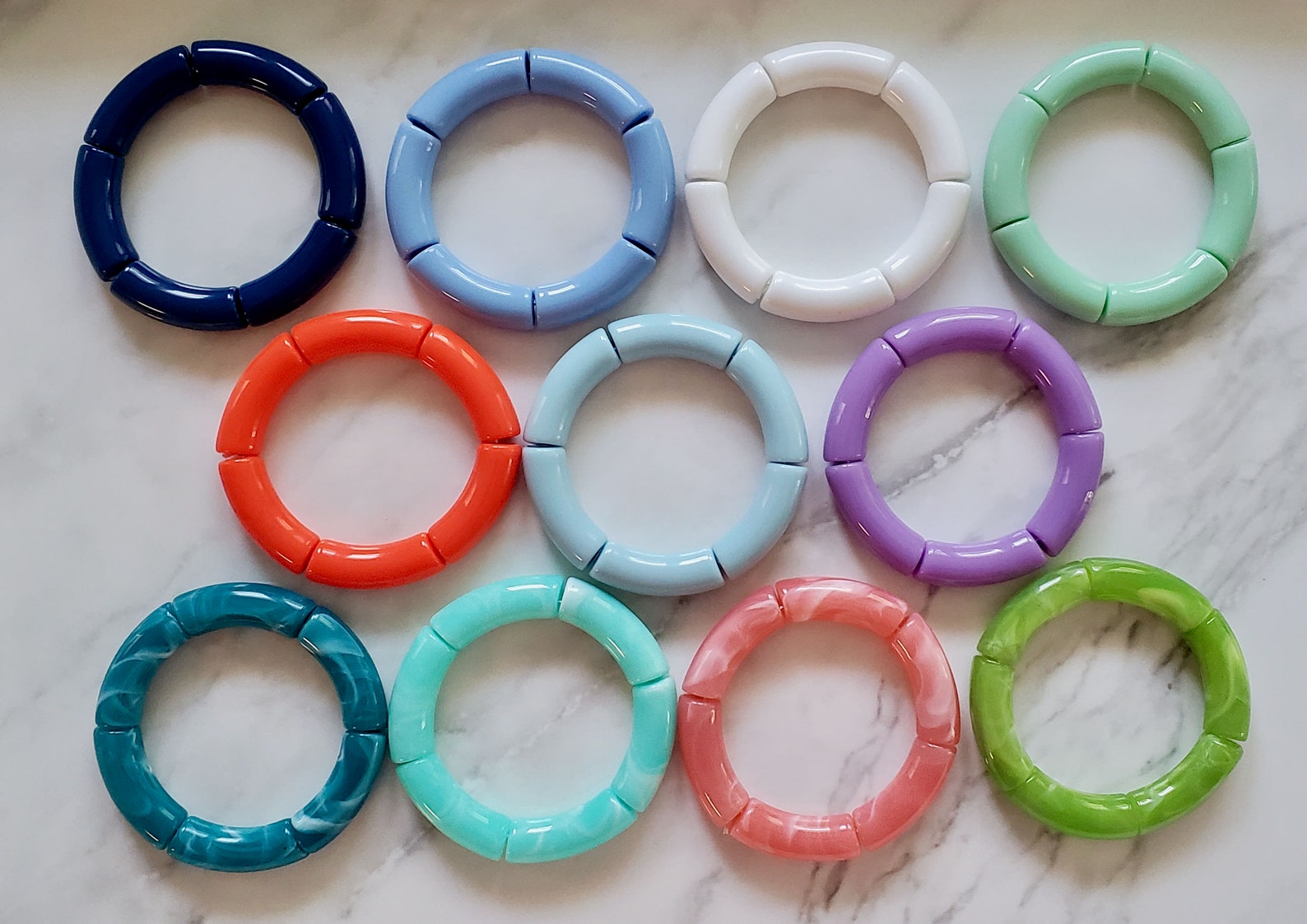 Summer Acrylic Stackable Bracelets Pool Swim Jewelry Tube - Etsy
