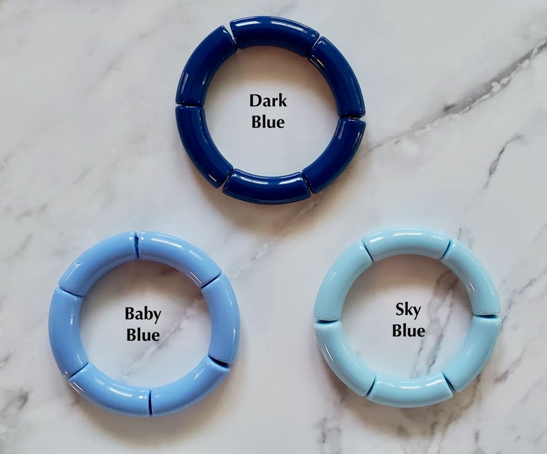 Summer Acrylic Stackable Bracelets | Pool Swim Vacation Jewelry | Tube ...