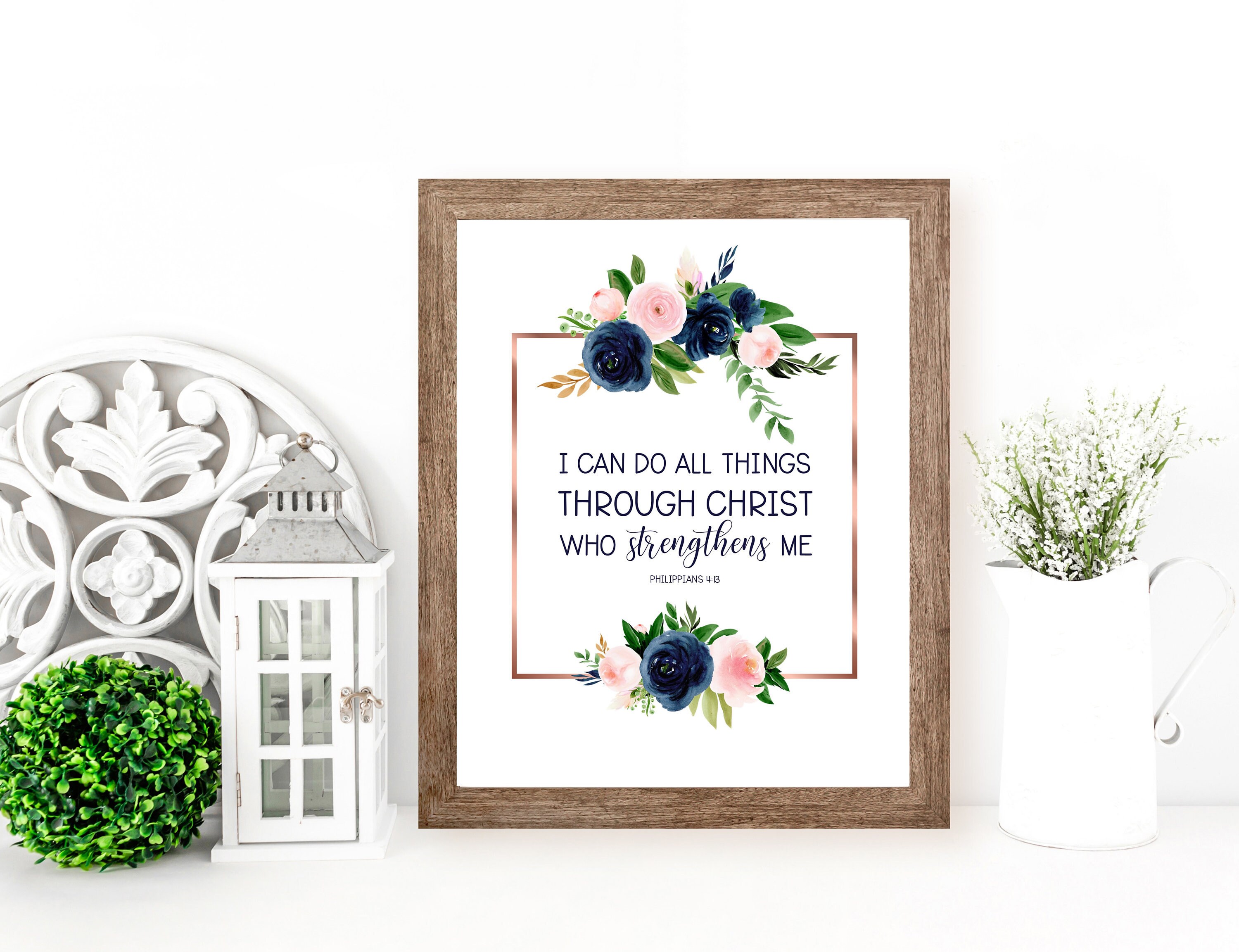 Philippians 4:13 Printable Wall Art I Can Do All Things | Etsy