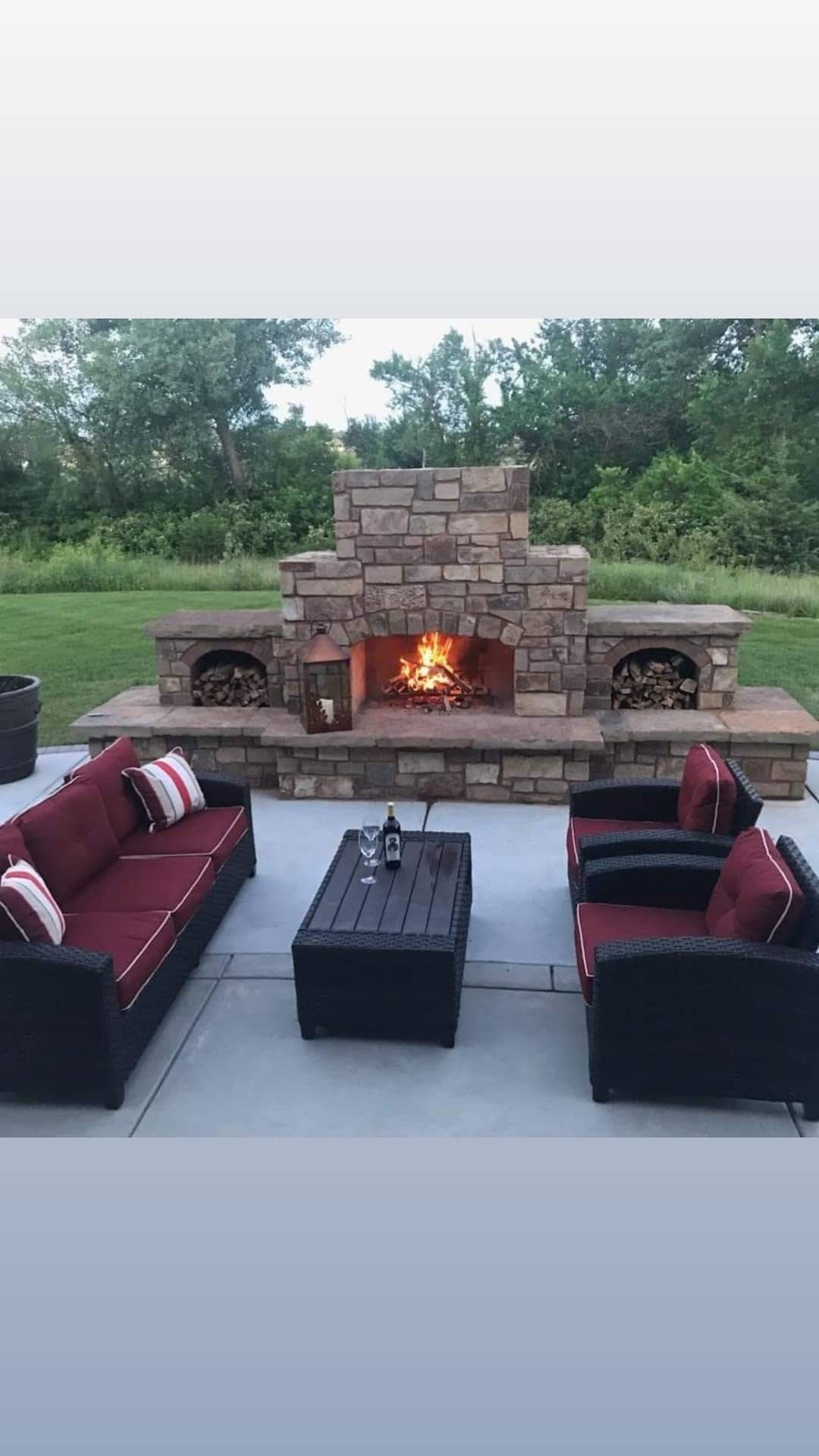 Maricopa Fireplace Design - DIY Outdoor Fireplace Plan - Etsy