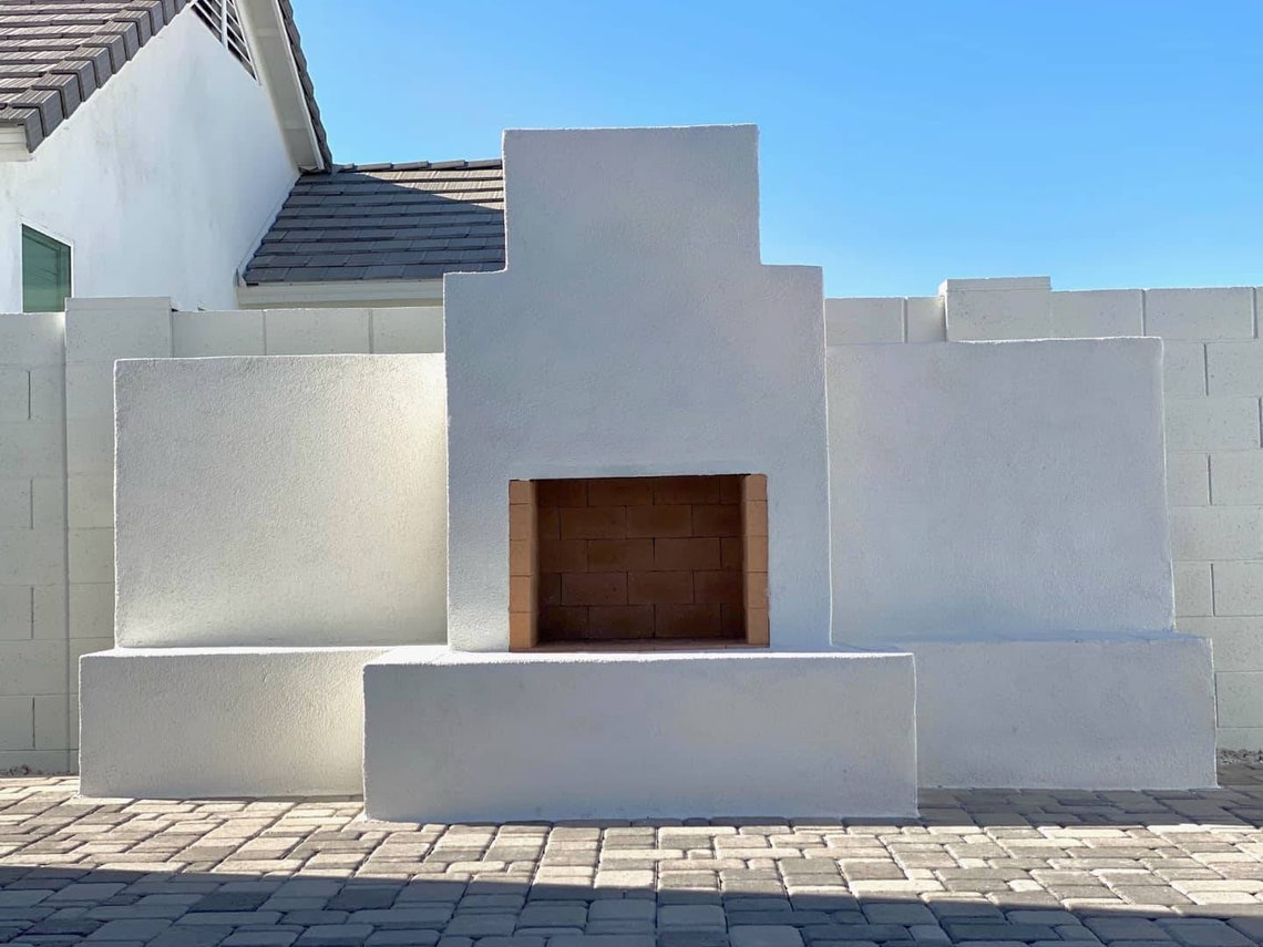 Phoenix Fireplace Design DIY Construction Plan | Etsy