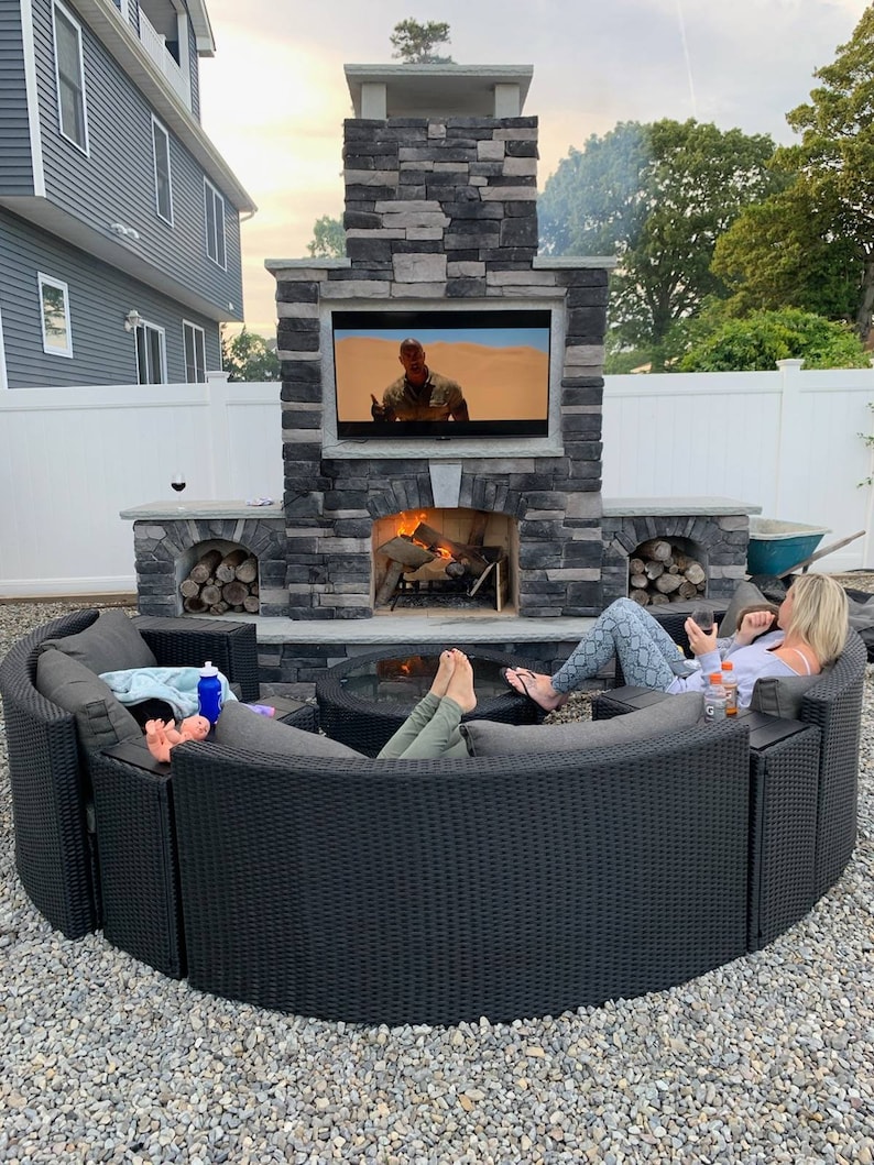 Tombstone Design - DIY Outdoor Fireplace Plan - Etsy