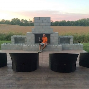 Maricopa Fireplace Design - DIY Outdoor Fireplace Plan - Etsy