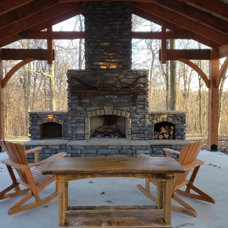 Tombstone Design - DIY Outdoor Fireplace Plan - Etsy