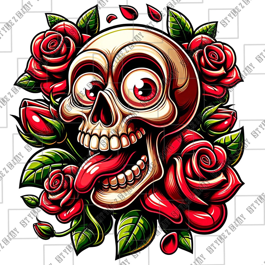Whispering Roses and Bones PNG - Etsy