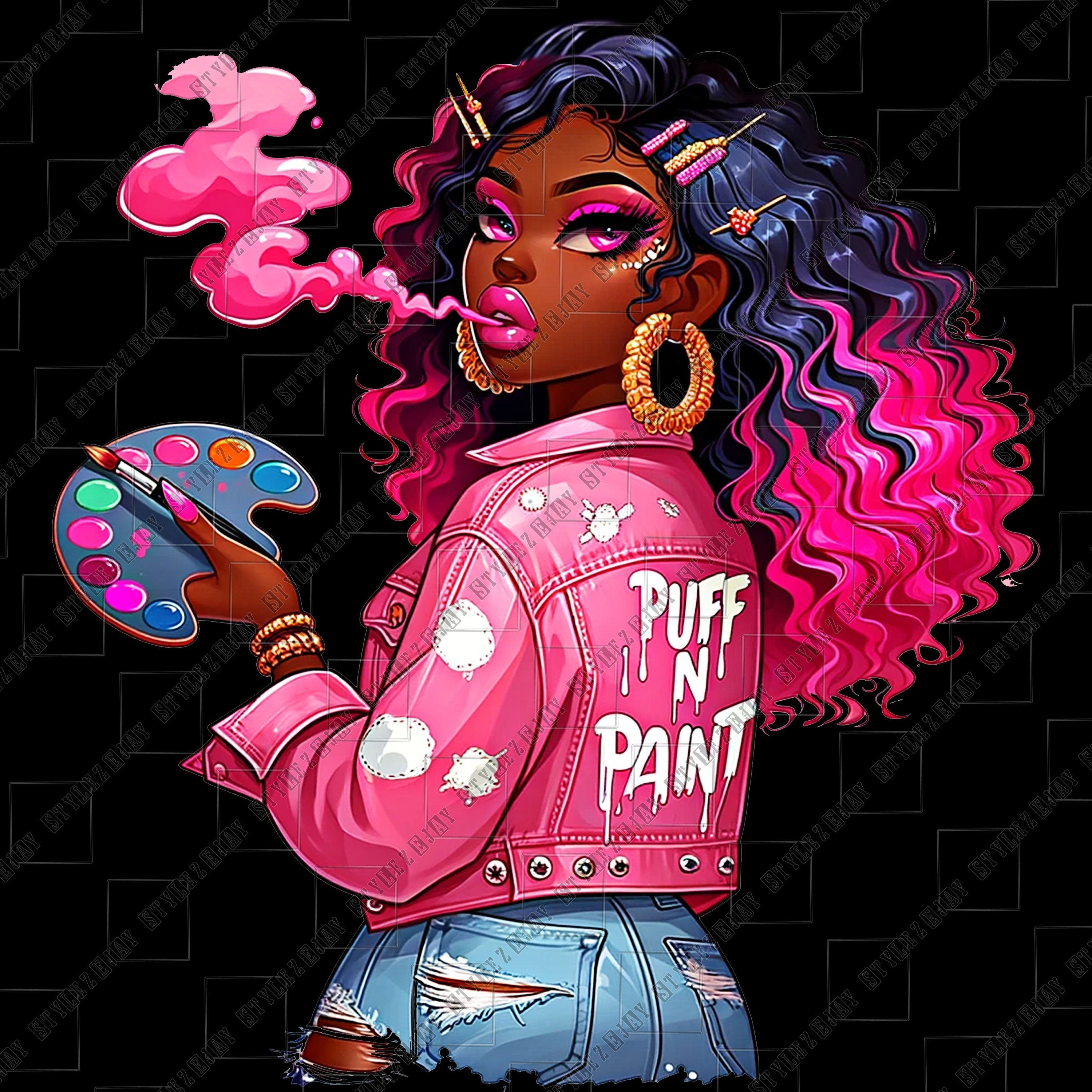 Puff N Paint Png - Etsy