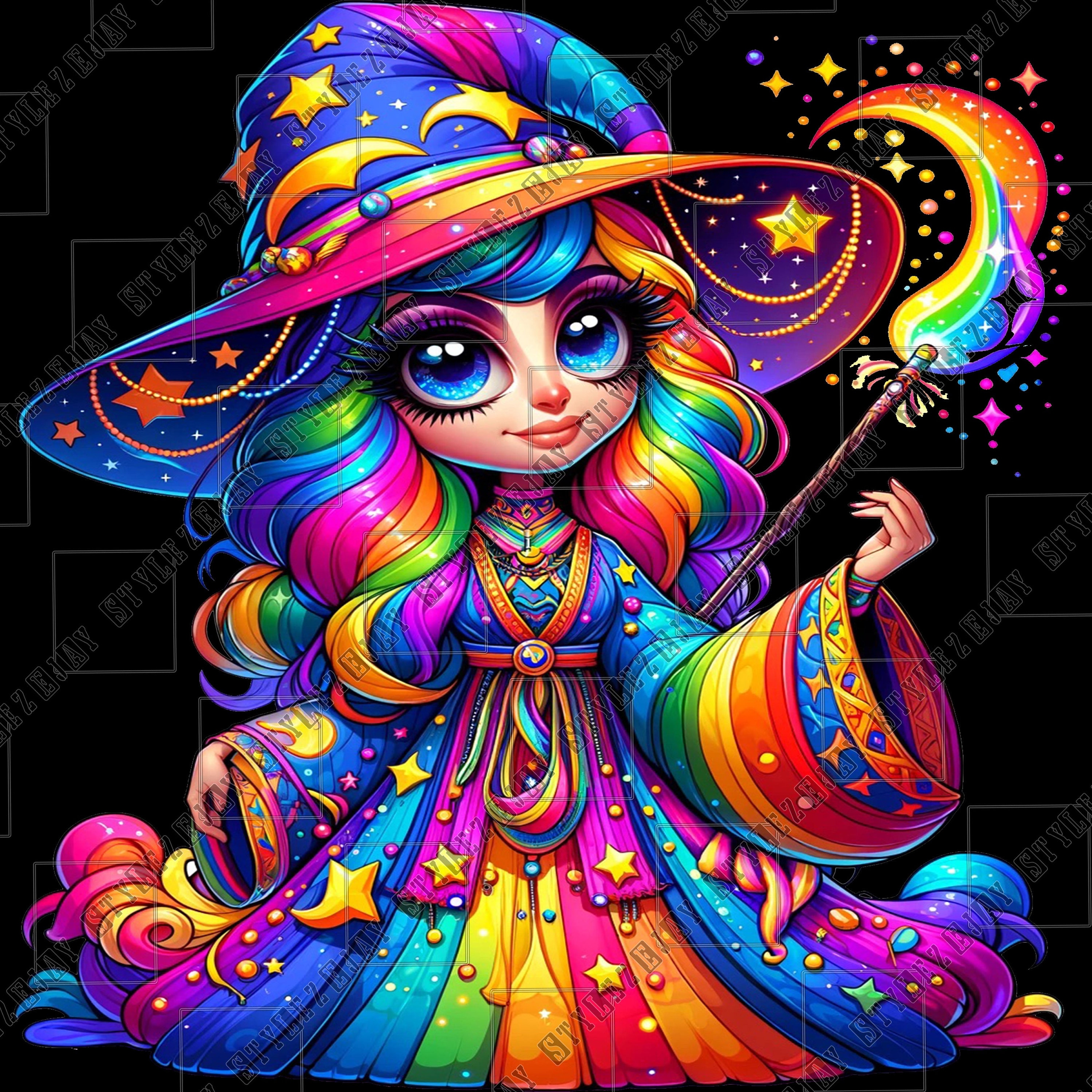 Rainbow Wizard Png - Etsy