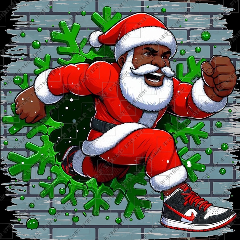 Slam Dunk Santa PNG - Etsy