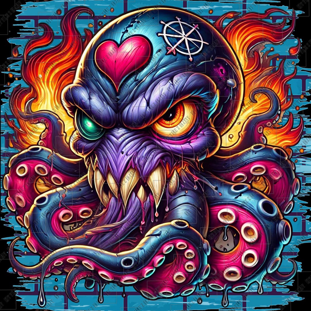 Hellspawn Squid PNG - Etsy